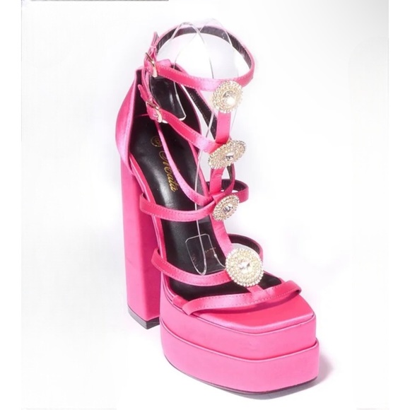 Mata Shoes | Shoes | Mata Shoes Italia Hot Pink Platform Heels With ...